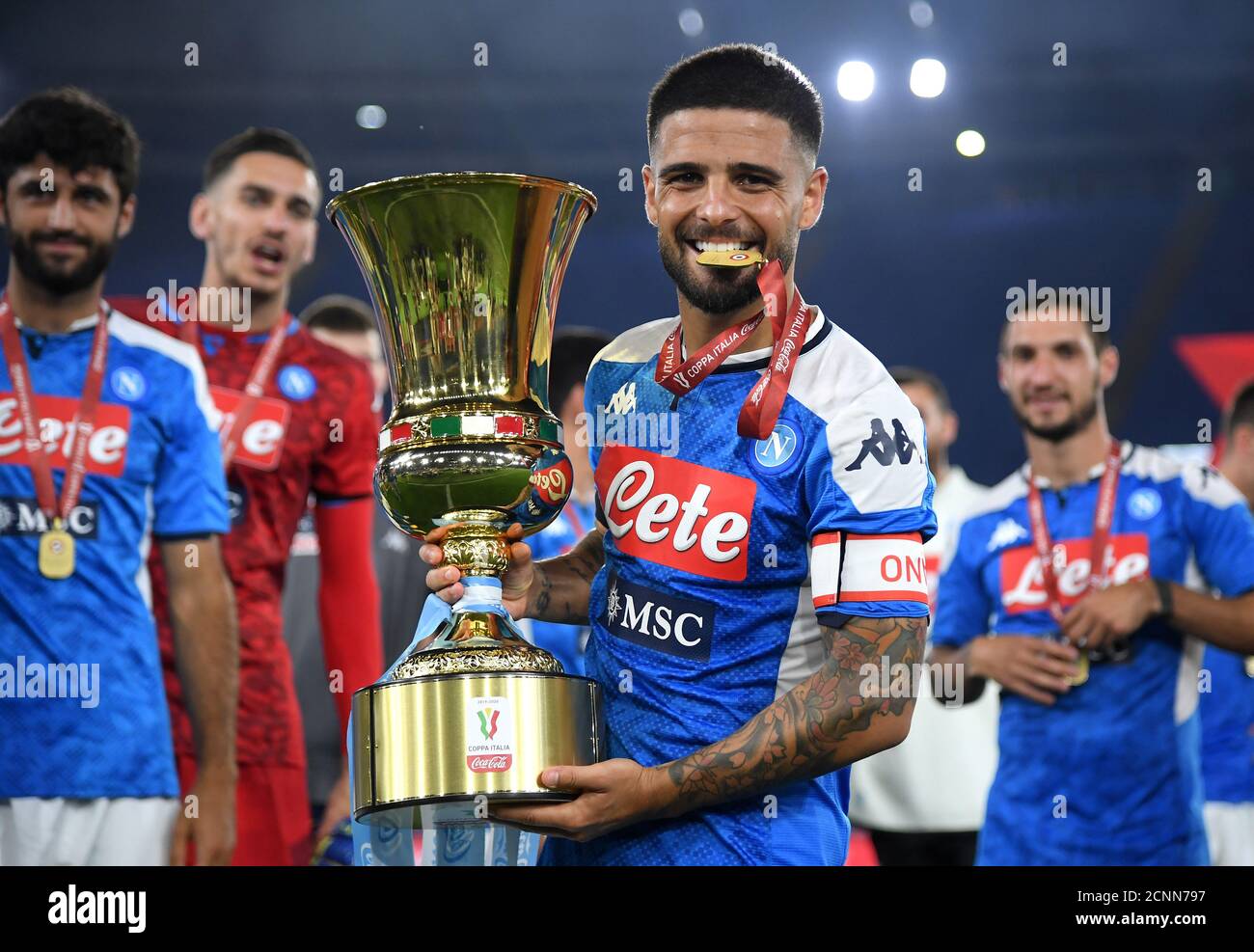 Lorenzo insigne trophy hi-res stock photography and images - Alamy