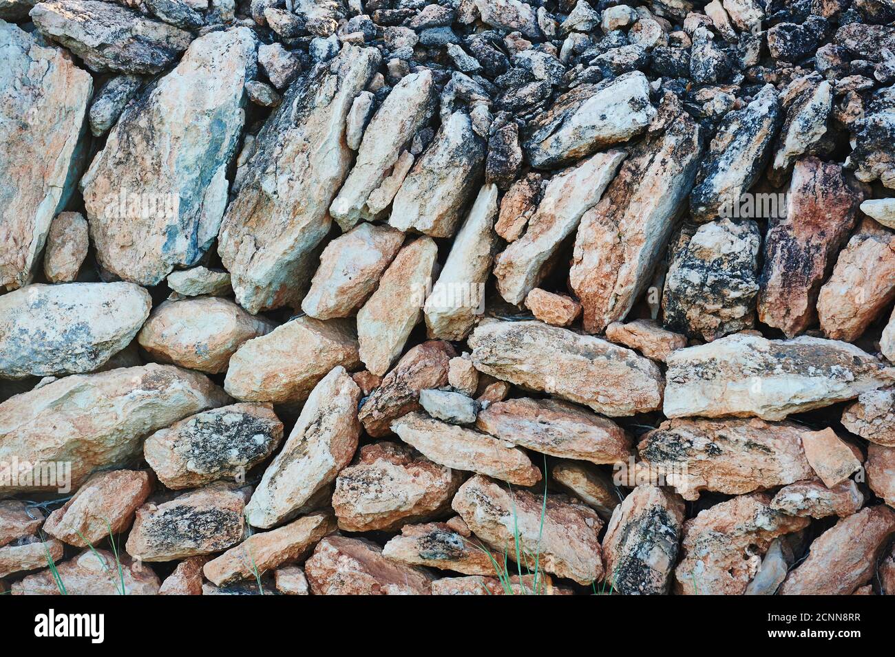 Stone wall, close-up, Catalonia, Spain, Europe Stock Photo - Alamy