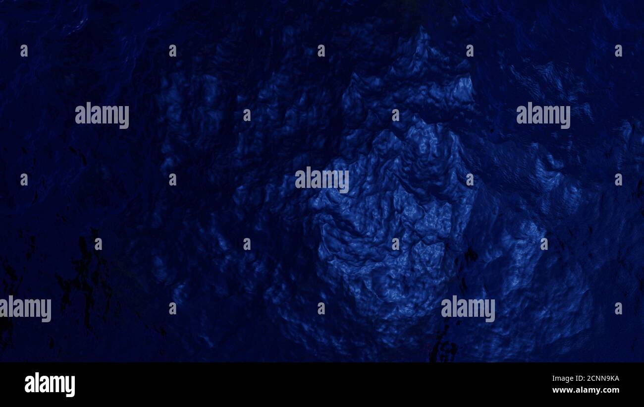 Night dark blue water texture. 3D illustration, 3D rendering Stock ...