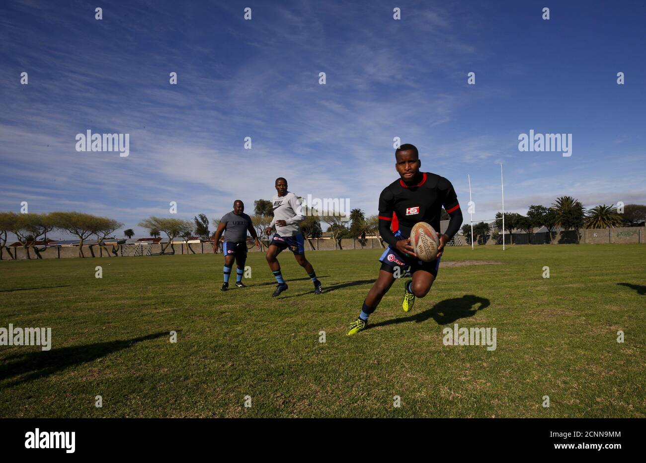 Nelson mandela south african rugby team hi-res stock photography and ...