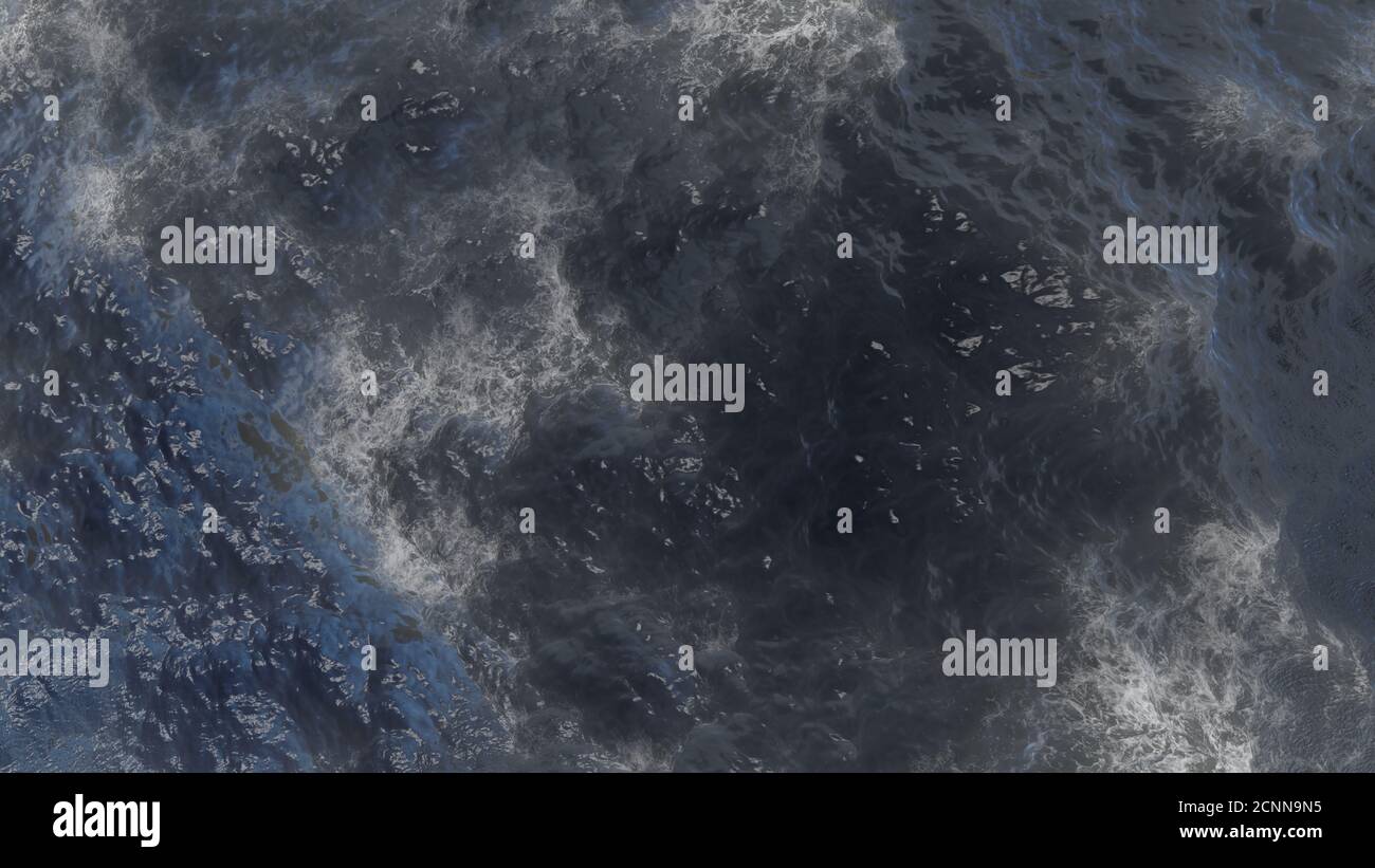 Gray muddy water texture with foam. 3D illustration, 3D rendering Stock ...