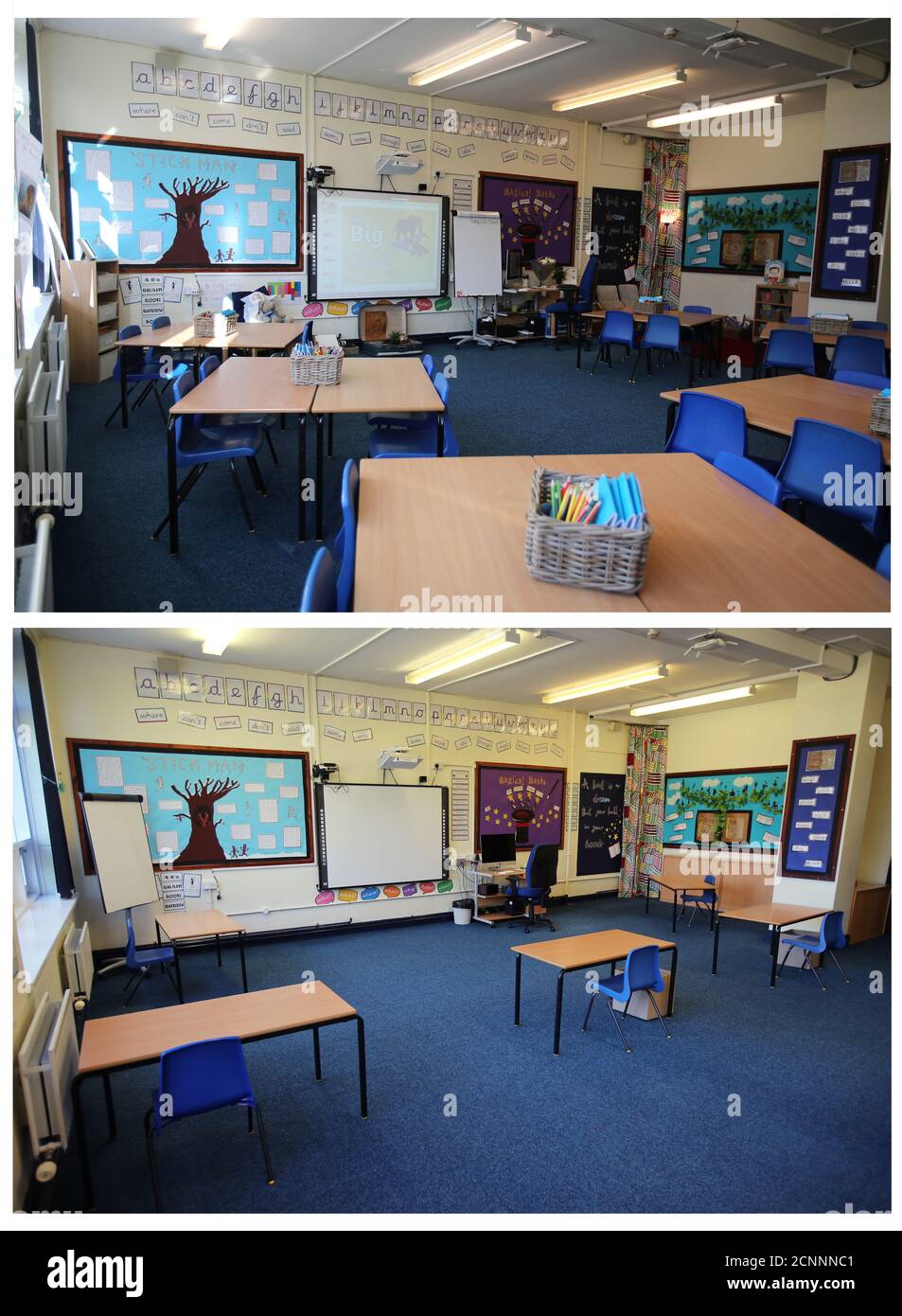 Empty school classroom uk Cut Out Stock Images & Pictures - Alamy
