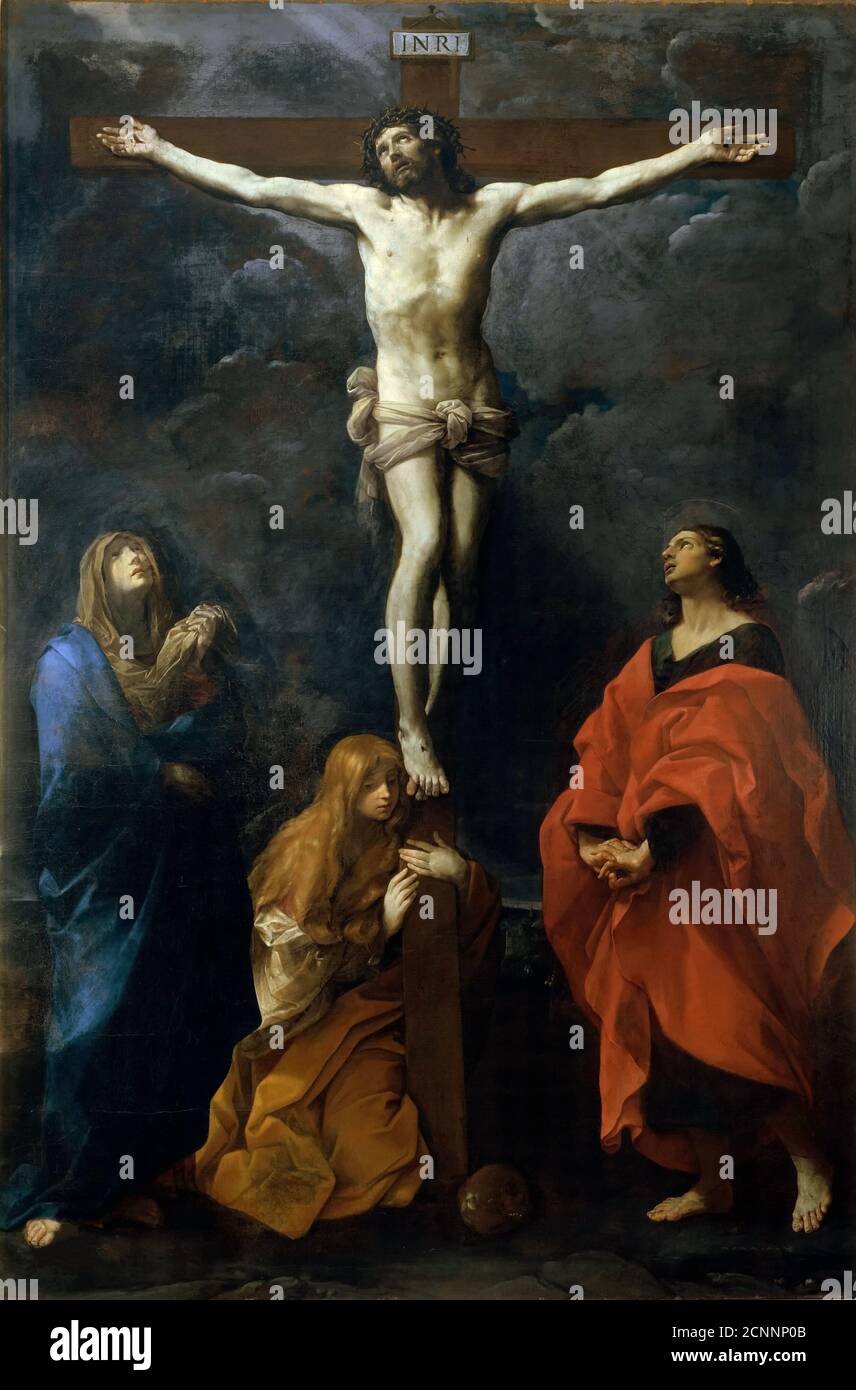 Christ on the cross with Mary, John and Mary Magdalene, c. 1617. Found ...