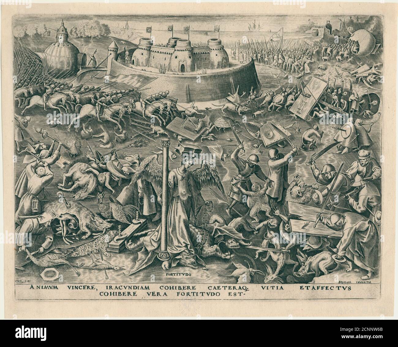 Fortitudo (Fortitude) from The Seven Virtues, 1559. Private Collection ...