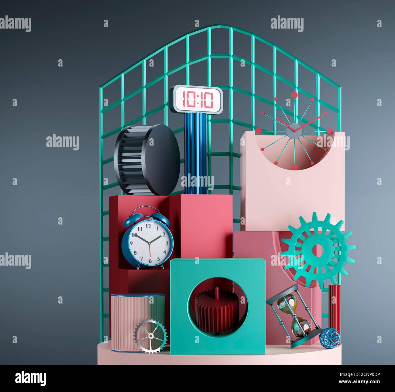 3D stage mockup mockups rendering of various clocks watches and watch ...