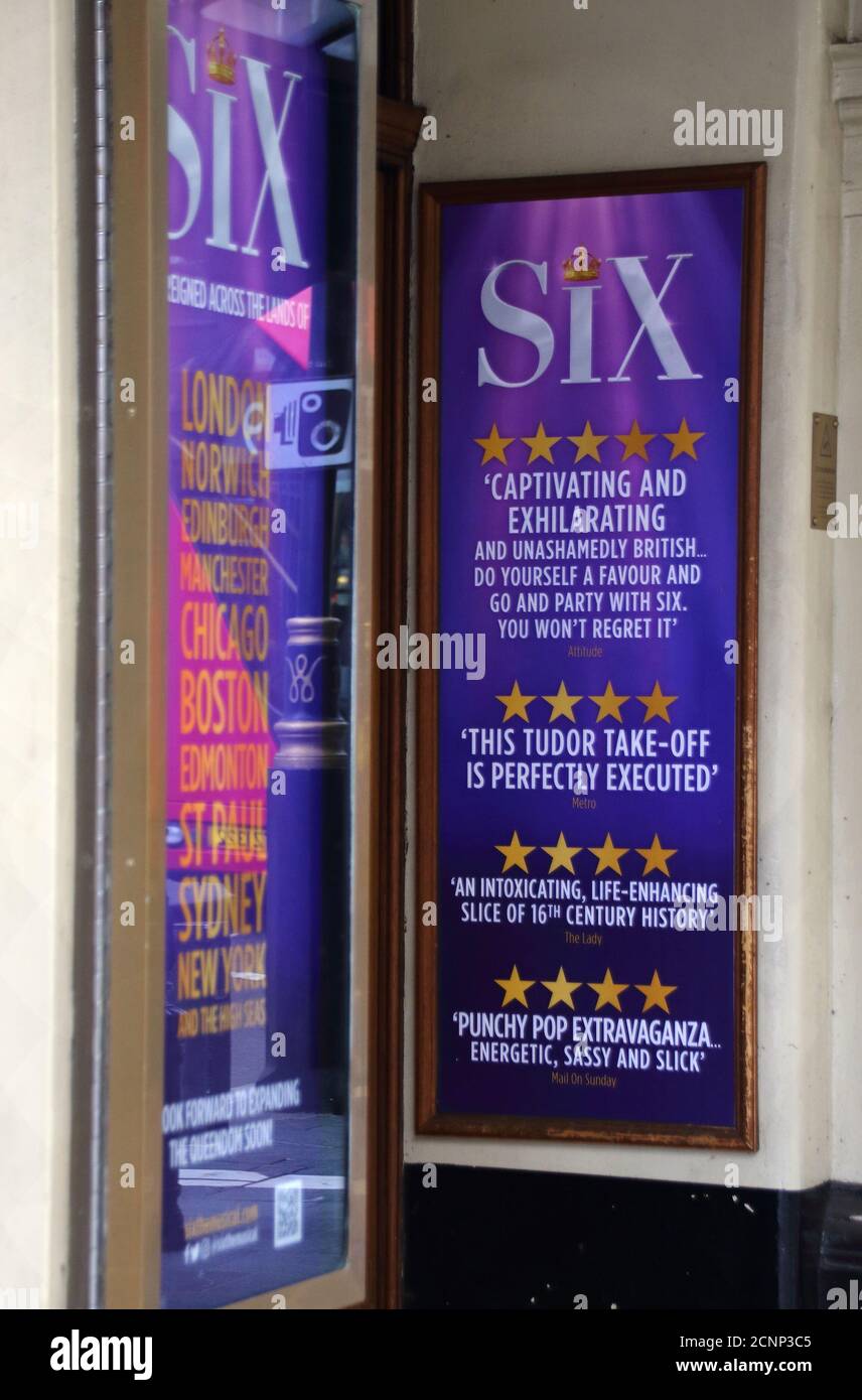 London. UK. The musical Six, in which Henry VIII’'s wives return from ...