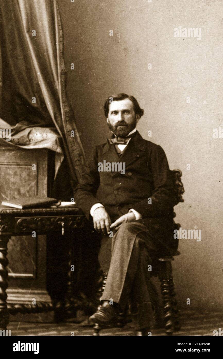 Portrait of Guiseppe Verdi (1814-1901). Private Collection Stock Photo ...