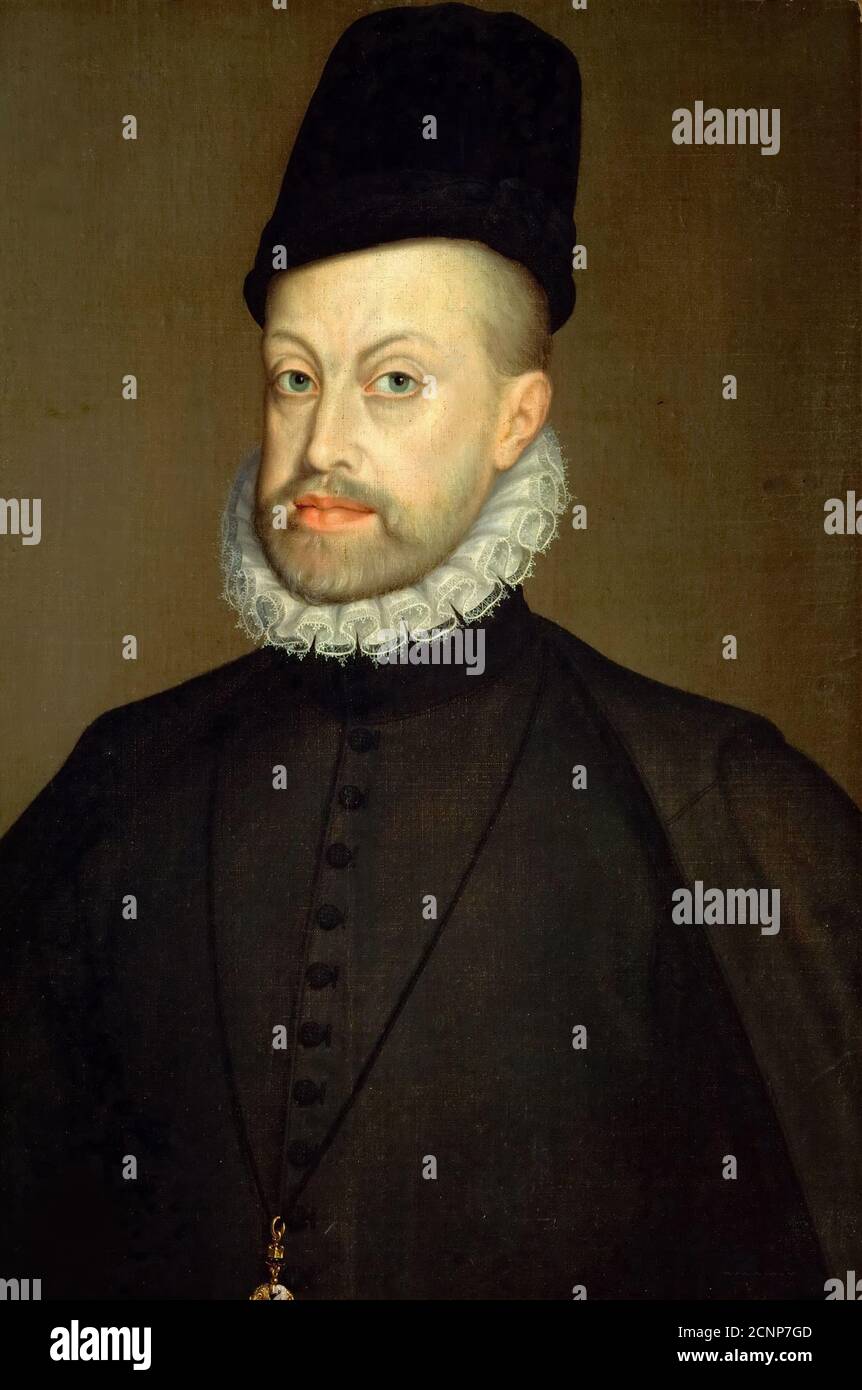 Portrait of Philip II (1527-1598), King of Spain and Portugal, 1568 ...