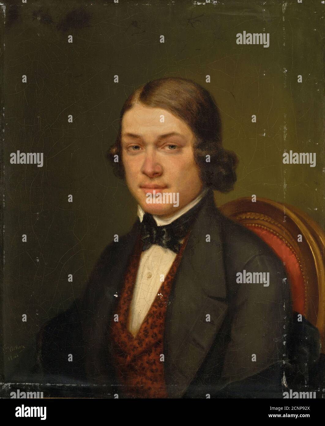 Portrait of the Composer Robert Schumann (1810-1856), 1842. Private ...