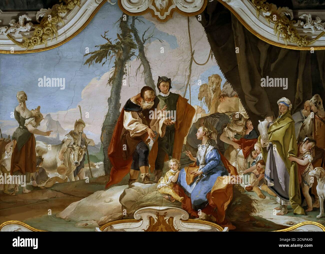 Rachel Hiding the Teraphim from her Father Laban, ca 1728. Found in the ...