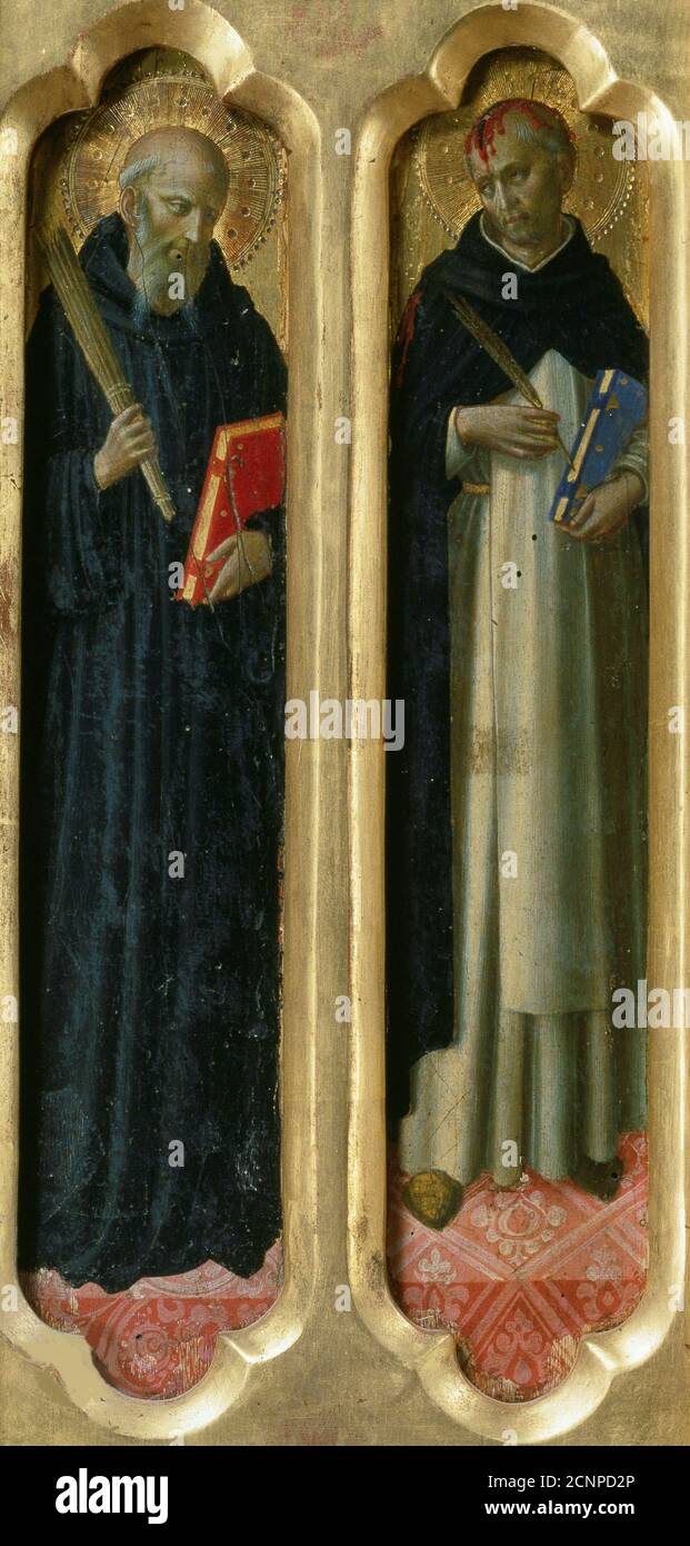 Saints Benedict and Peter the Martyr (From the Perugia Altarpiece), ca ...