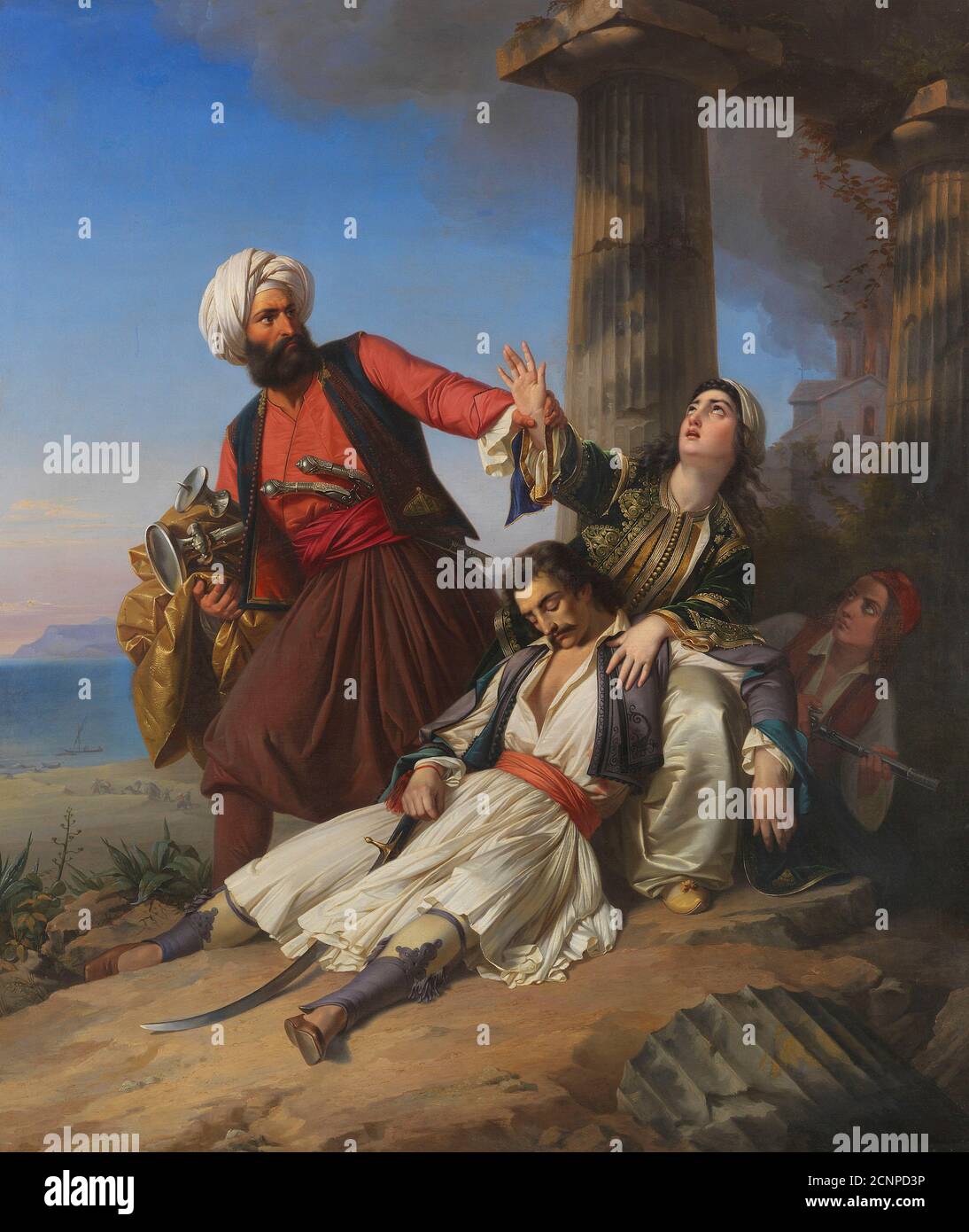 Scene from the Greek War of Independence, 1841. Private Collection ...