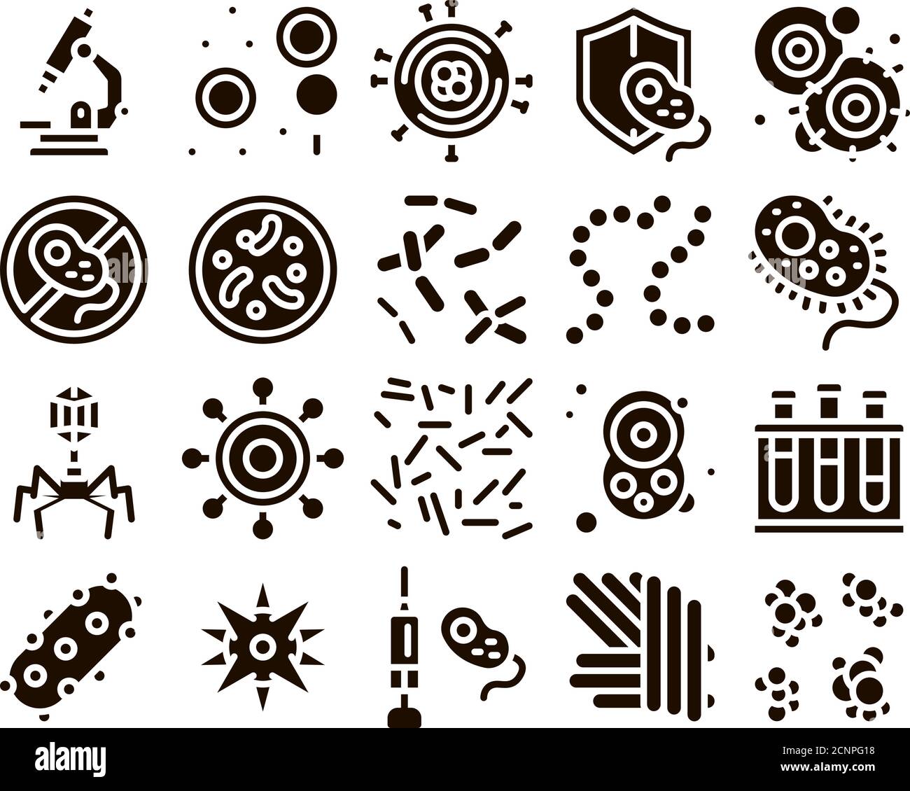 Pathogen Elements Vector Sign Icons Set Stock Vector Image & Art - Alamy
