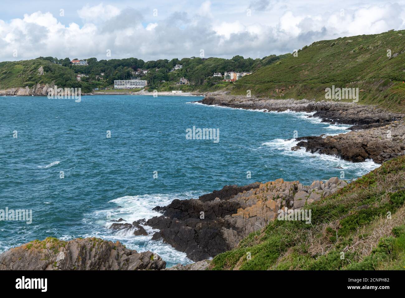 Coastline Walk Path at The Mumbles, Gower Peninsula, South Wales, UK ...