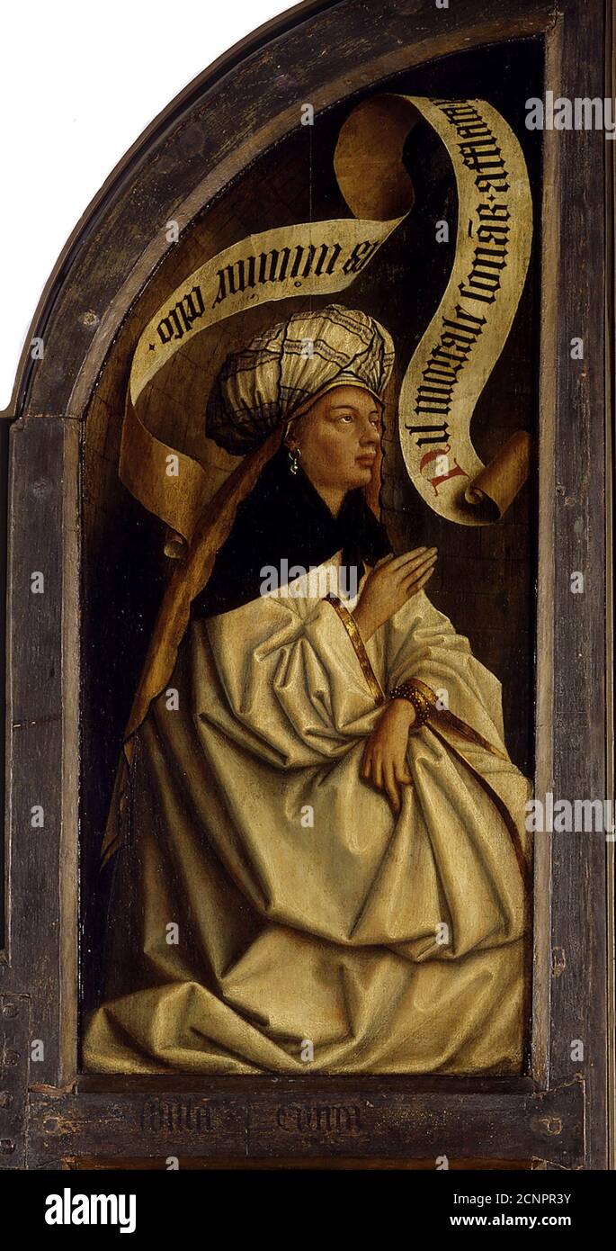 The Ghent Altarpiece. Adoration of the Mystic Lamb: Erythraean Sibyl ...