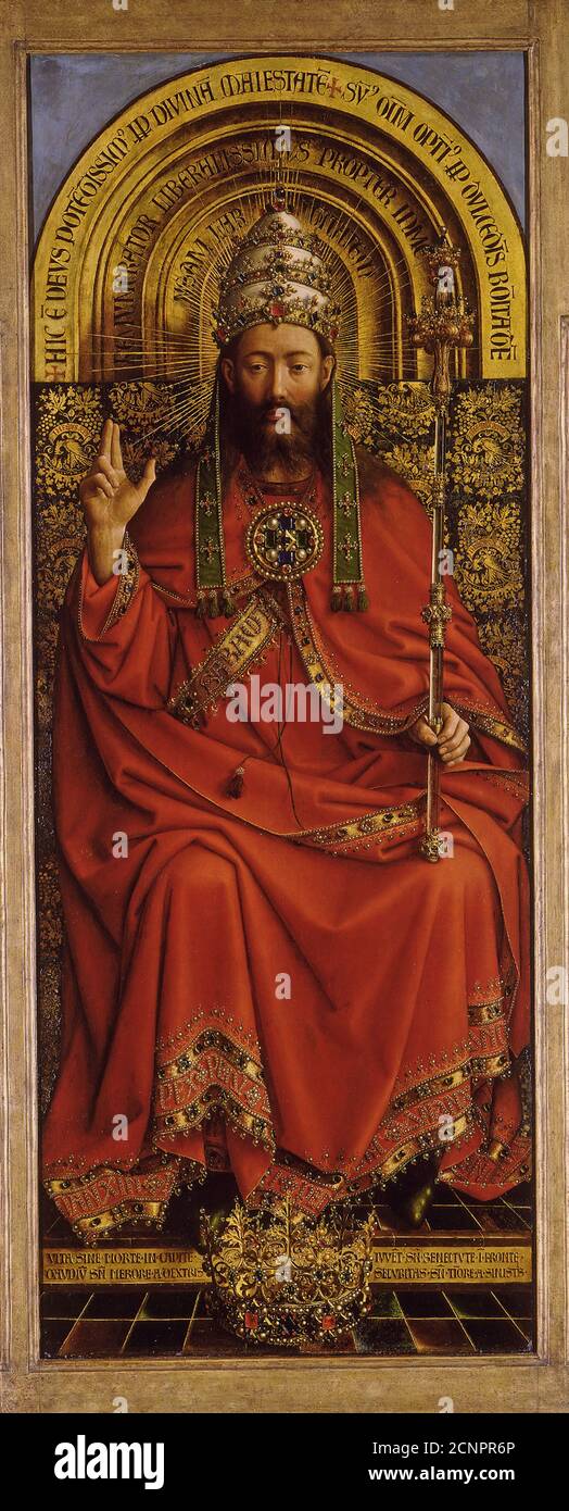 The Ghent Altarpiece. Adoration of the Mystic Lamb: God Almighty, 1432 ...