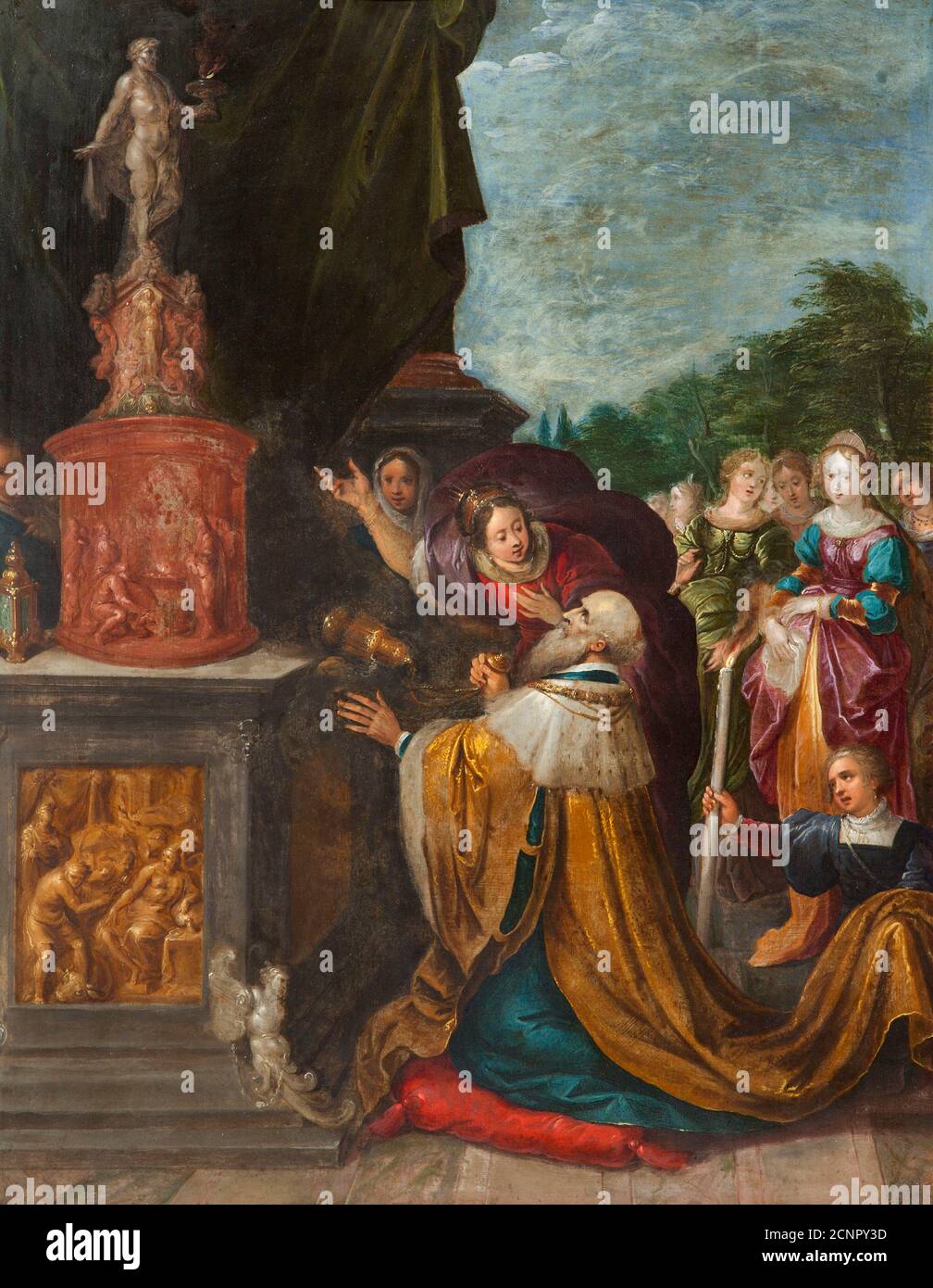 Biblical King Solomon Worshiping Idols