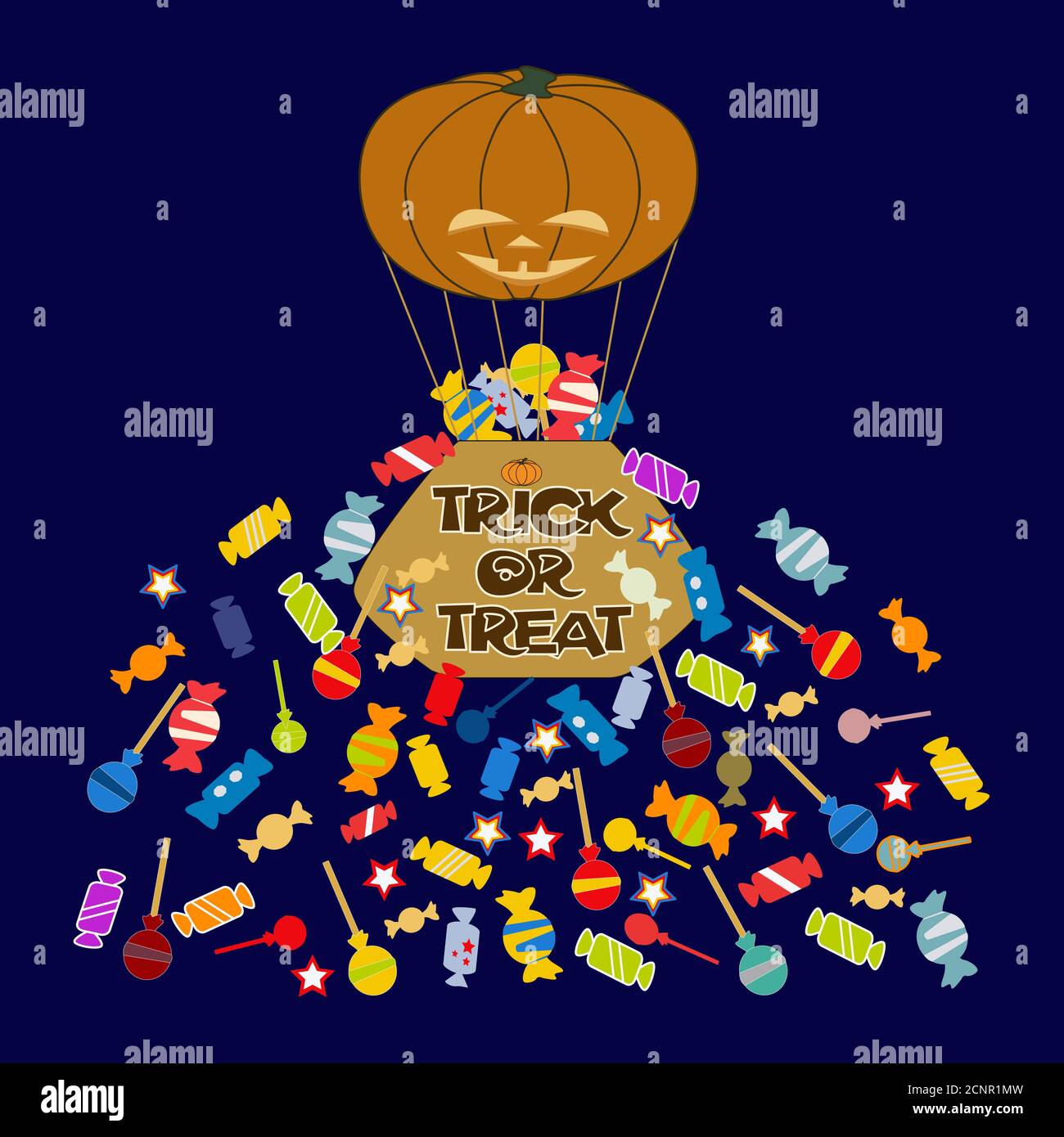 Halloween pumpkin candies on Stock Vector Images - Alamy