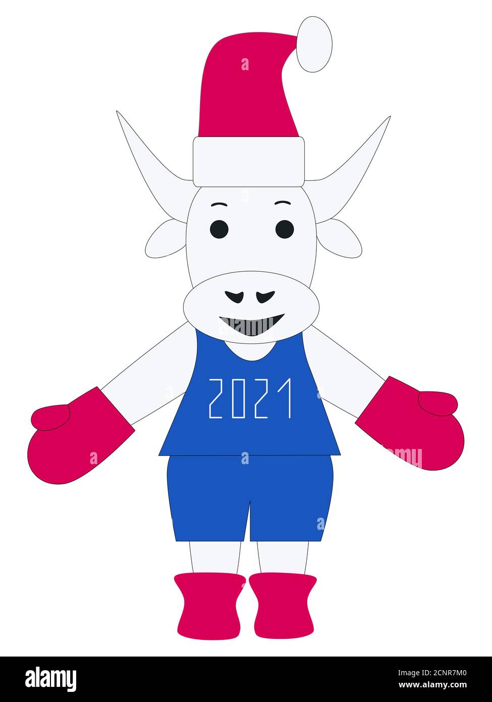 Symbol 2021 bull on Stock Vector Images - Alamy