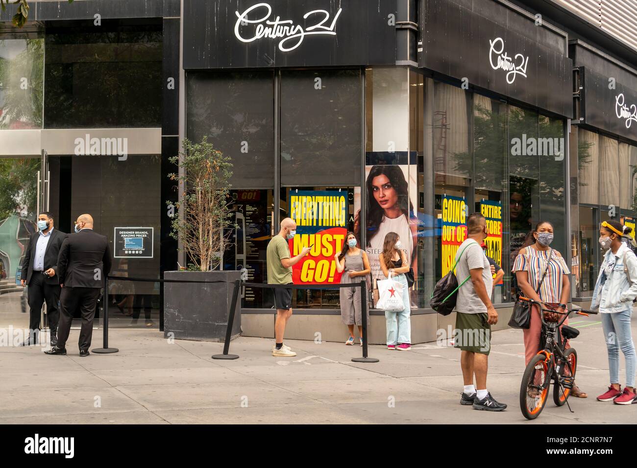Shoppers outside the famed Century 21 department store in Downtown ...