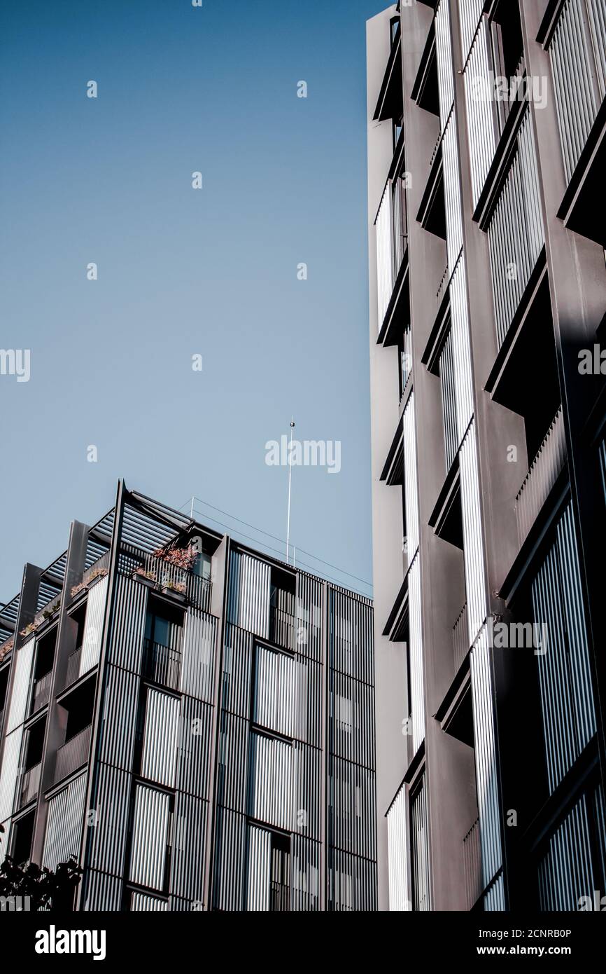 Black building in perspective Stock Photo - Alamy