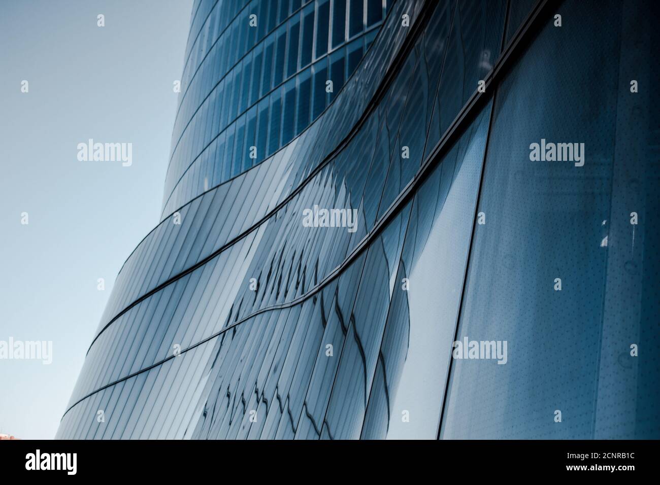 Blue building in perspective Stock Photo - Alamy