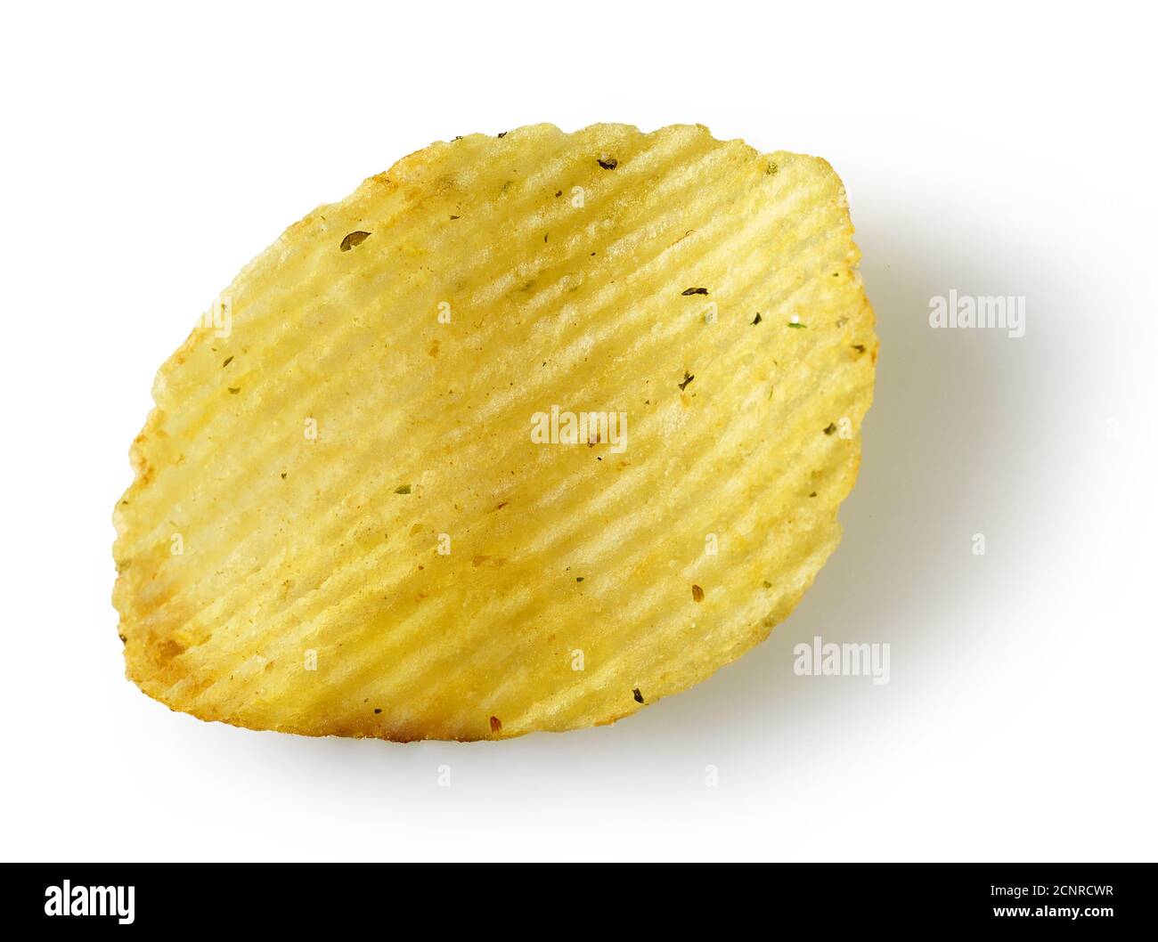 potato chip isolated on white background, top view Stock Photo - Alamy