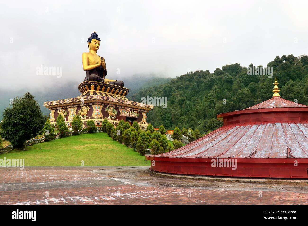 Buddha Park of Ravangla. Beautiful huge statue of Lord Buddha, at ...