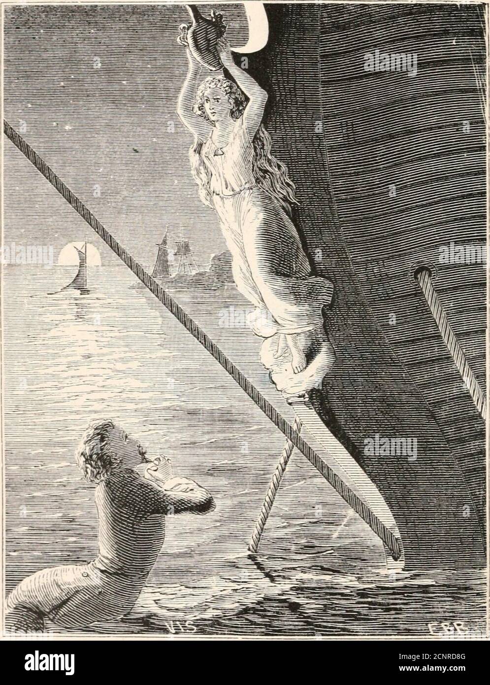 . The merman and the figure-head : a Christmas story . He gazed at the ...