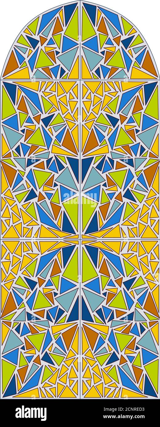 Mosaic pattern for interior design. Stained glass window. Vector ...