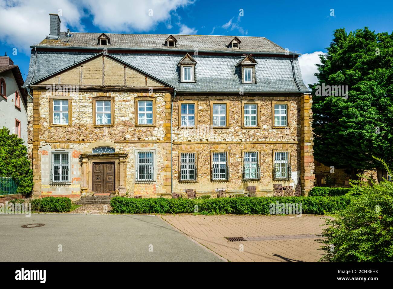 Monastery complex in Pfaffen-Schwabenheim, Rheinhessen, cultural ...