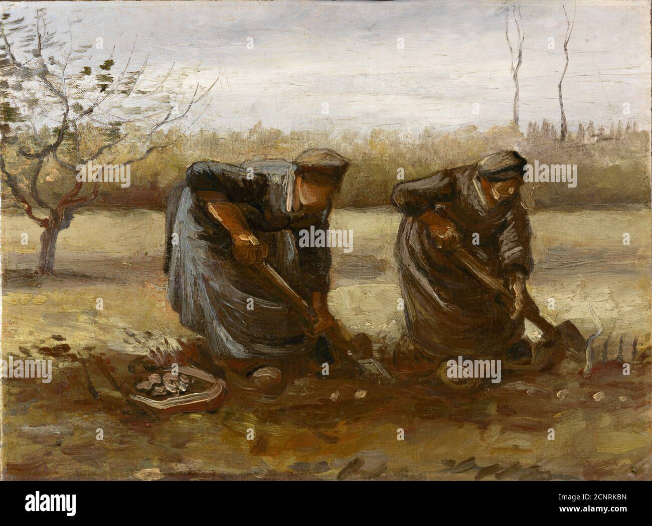 Two Peasant Women Digging Potatoes, 1885. Found in the collection of ...