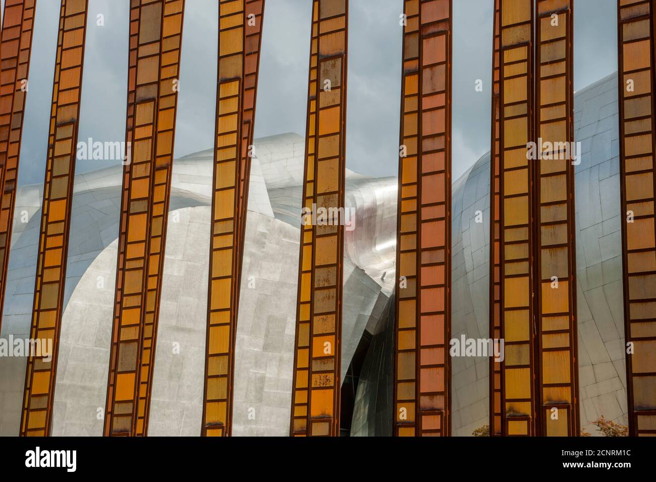 Grass blades sculpture seattle center hi-res stock photography and ...