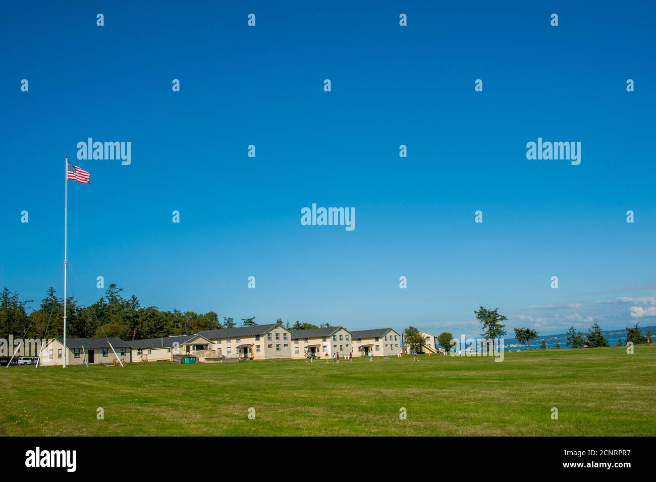 View of the barracks at Fort Flagler State Park on Marrowstone Island ...