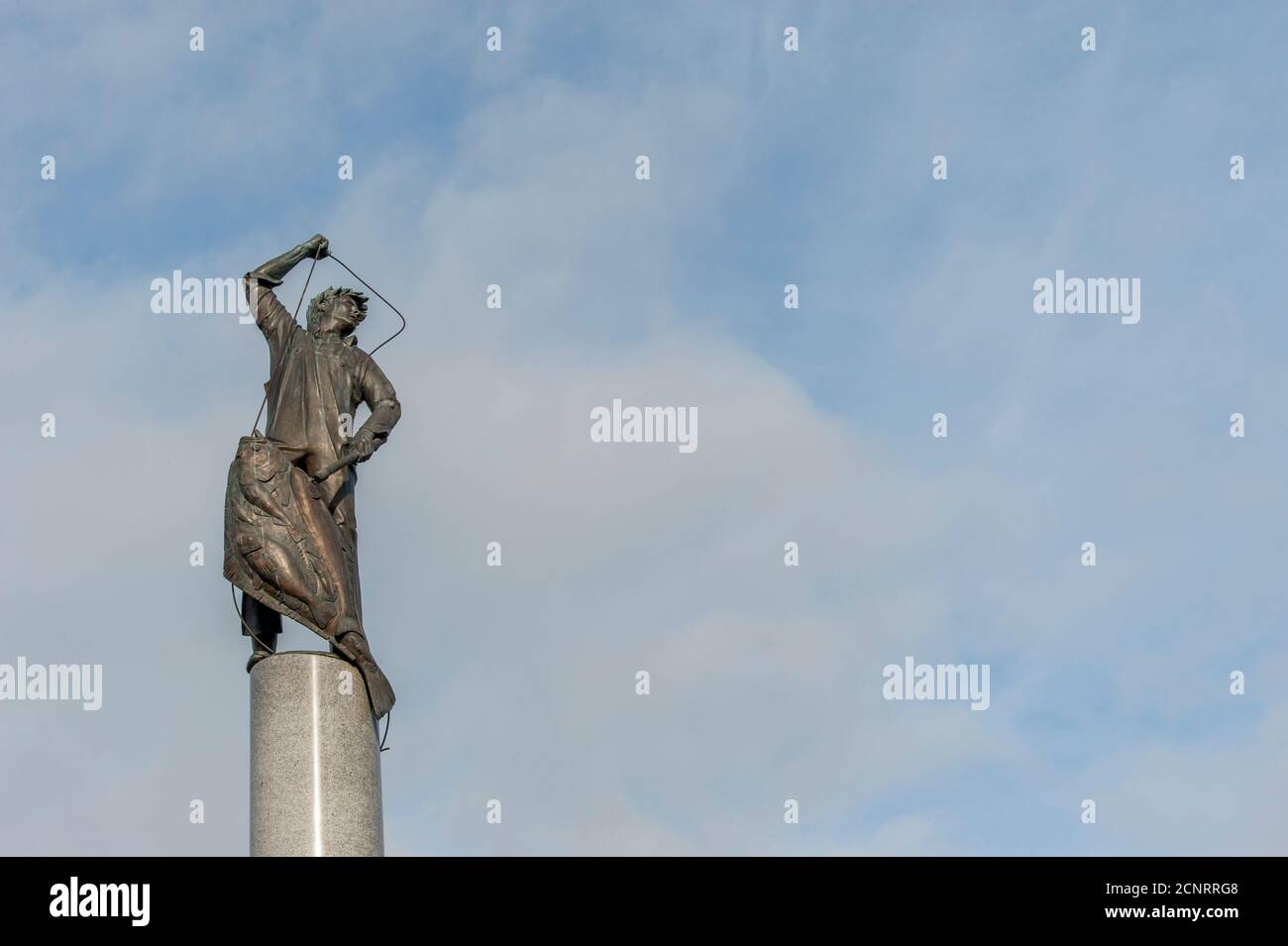 Detail of the Seattle Fishermens Memorial at the Fishermens Terminal in ...