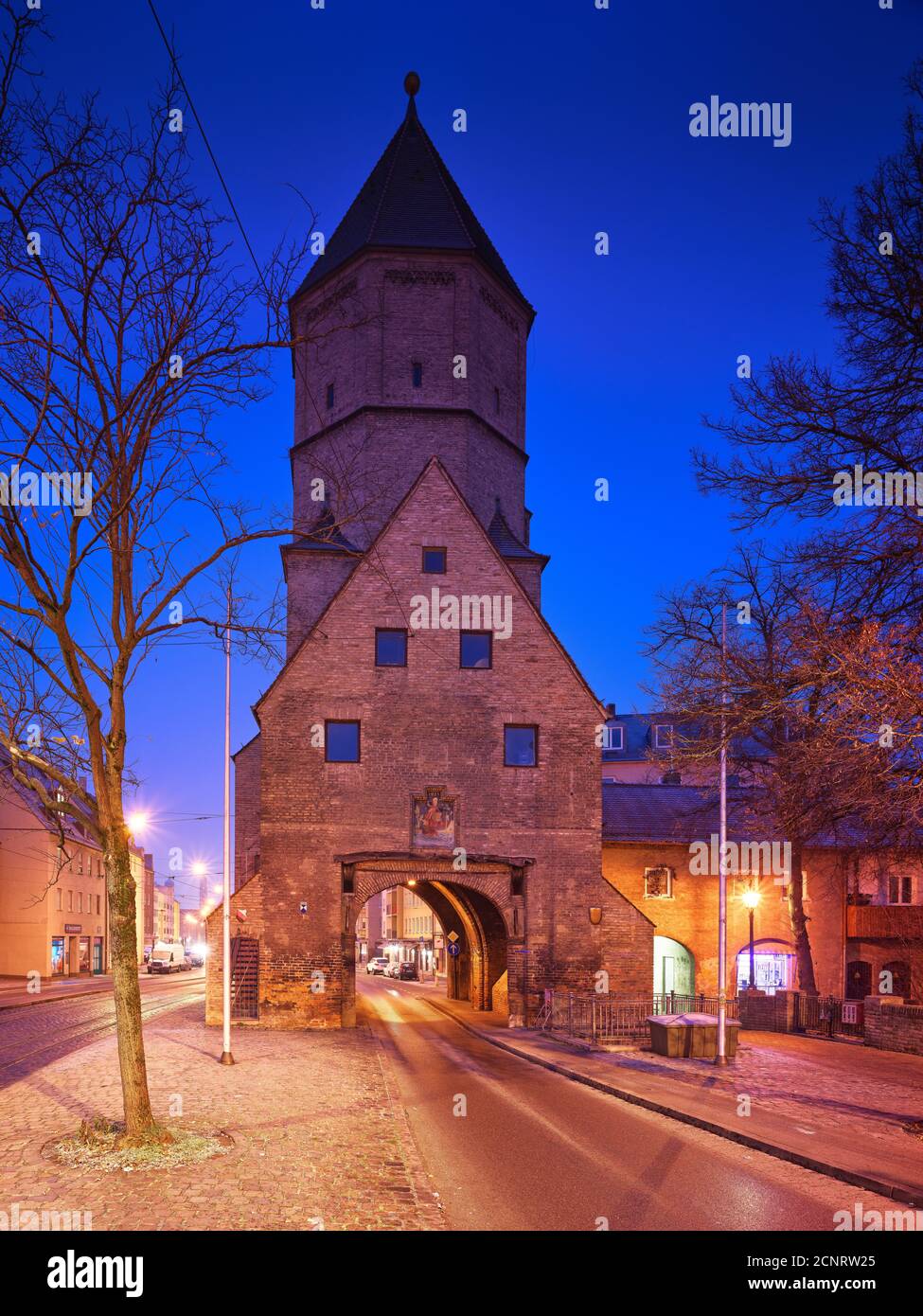 Gate, brick, street, passage, tower, city wall, historical building ...