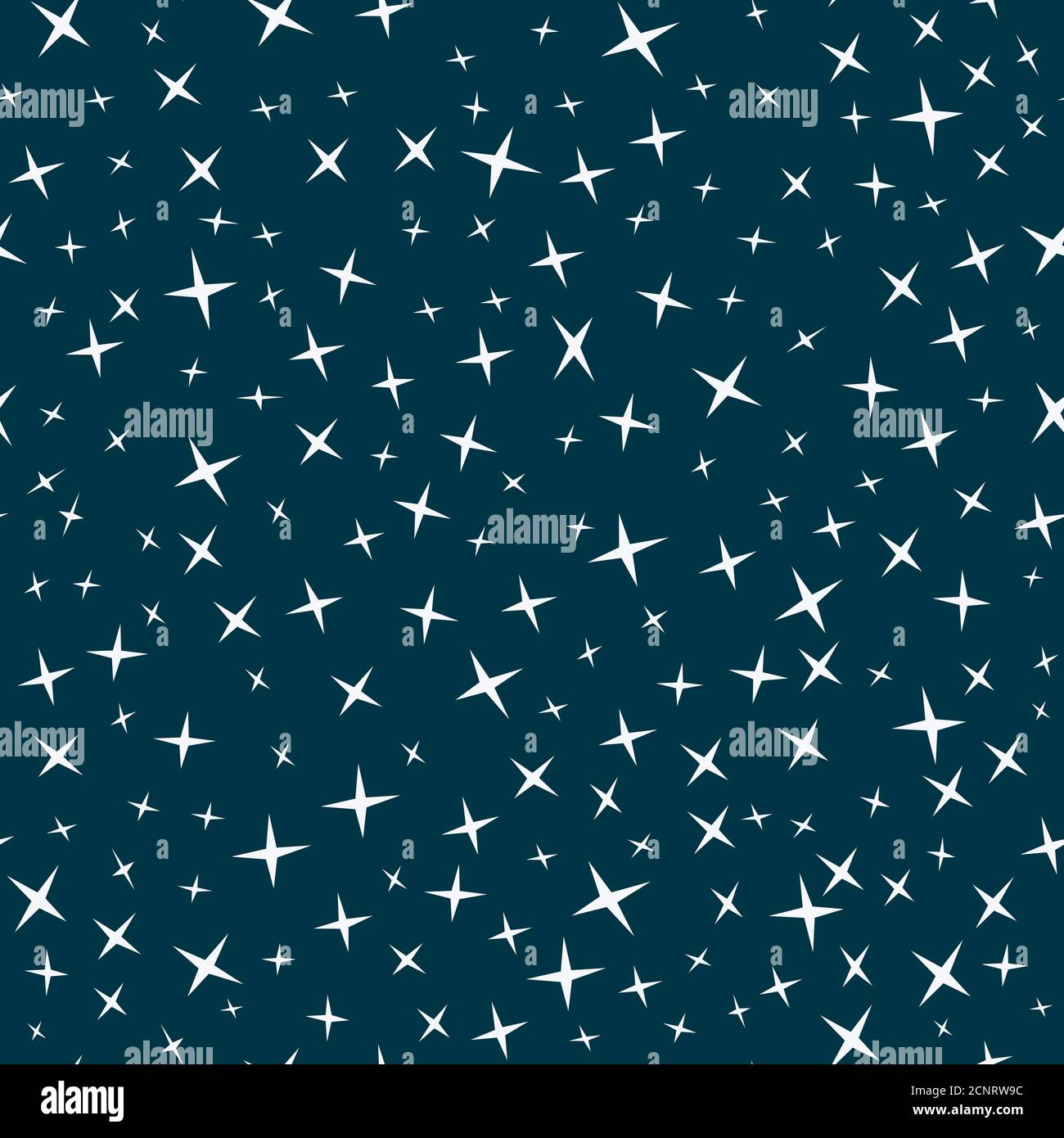 Stars in the night sky. Seamless pattern on blue background. Vector ...