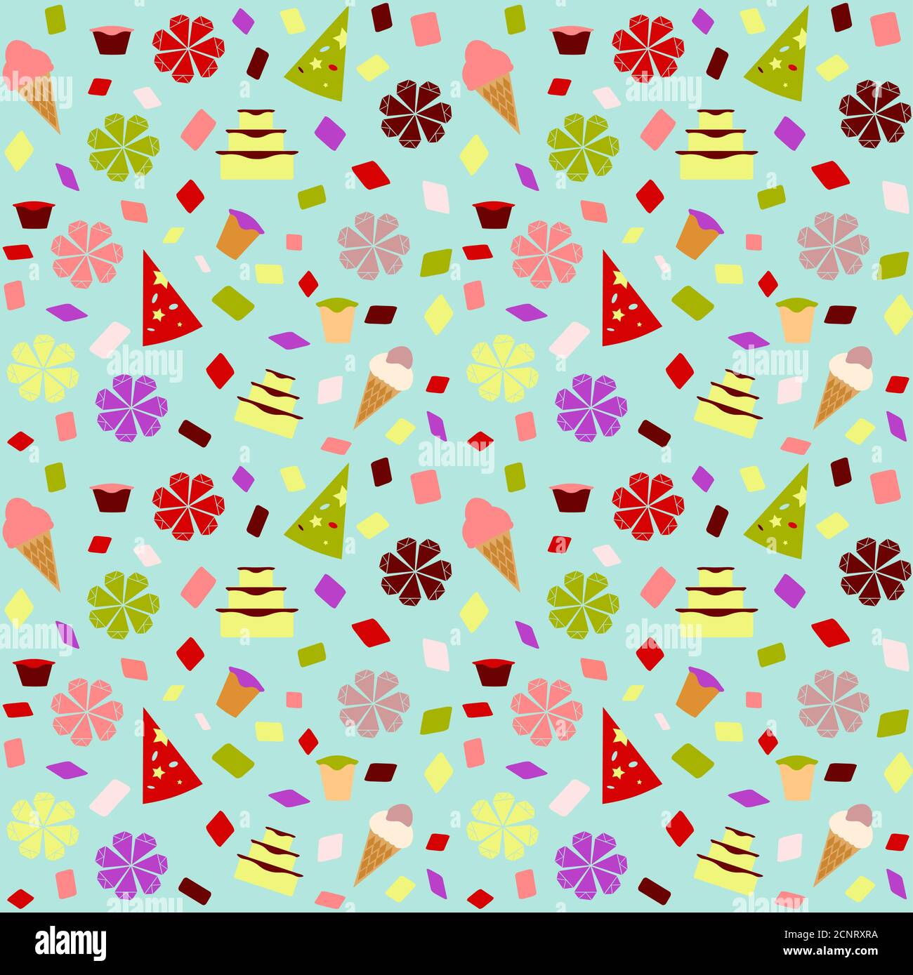 Holiday party seamless pattern. Vector illustration for birthday party ...