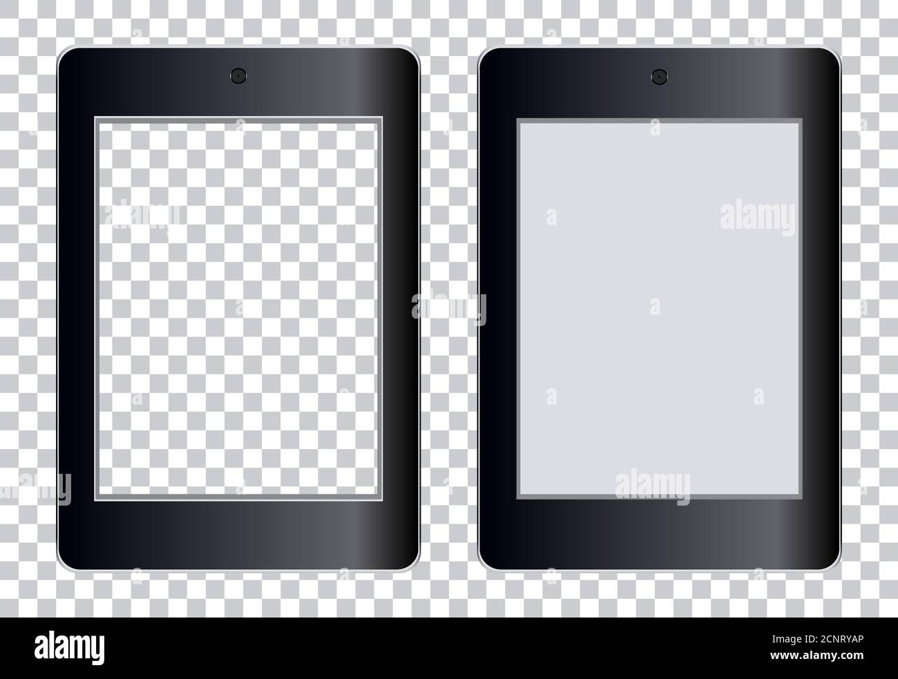 Realistic tablet pc computer mockup set. Isolated vector illustration ...