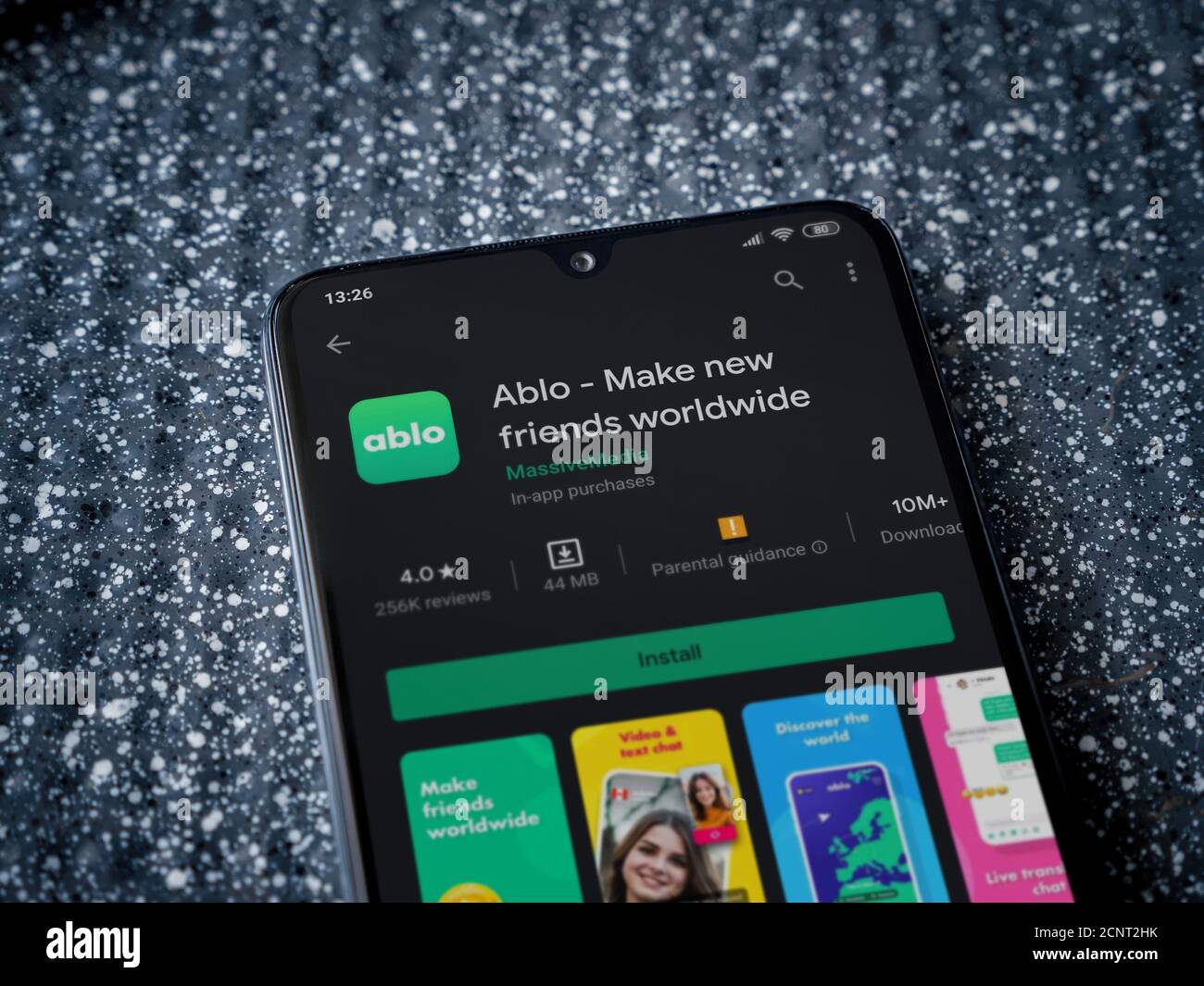 Lod, Israel - July 8, 2020: Ablo app play store page on the display of ...