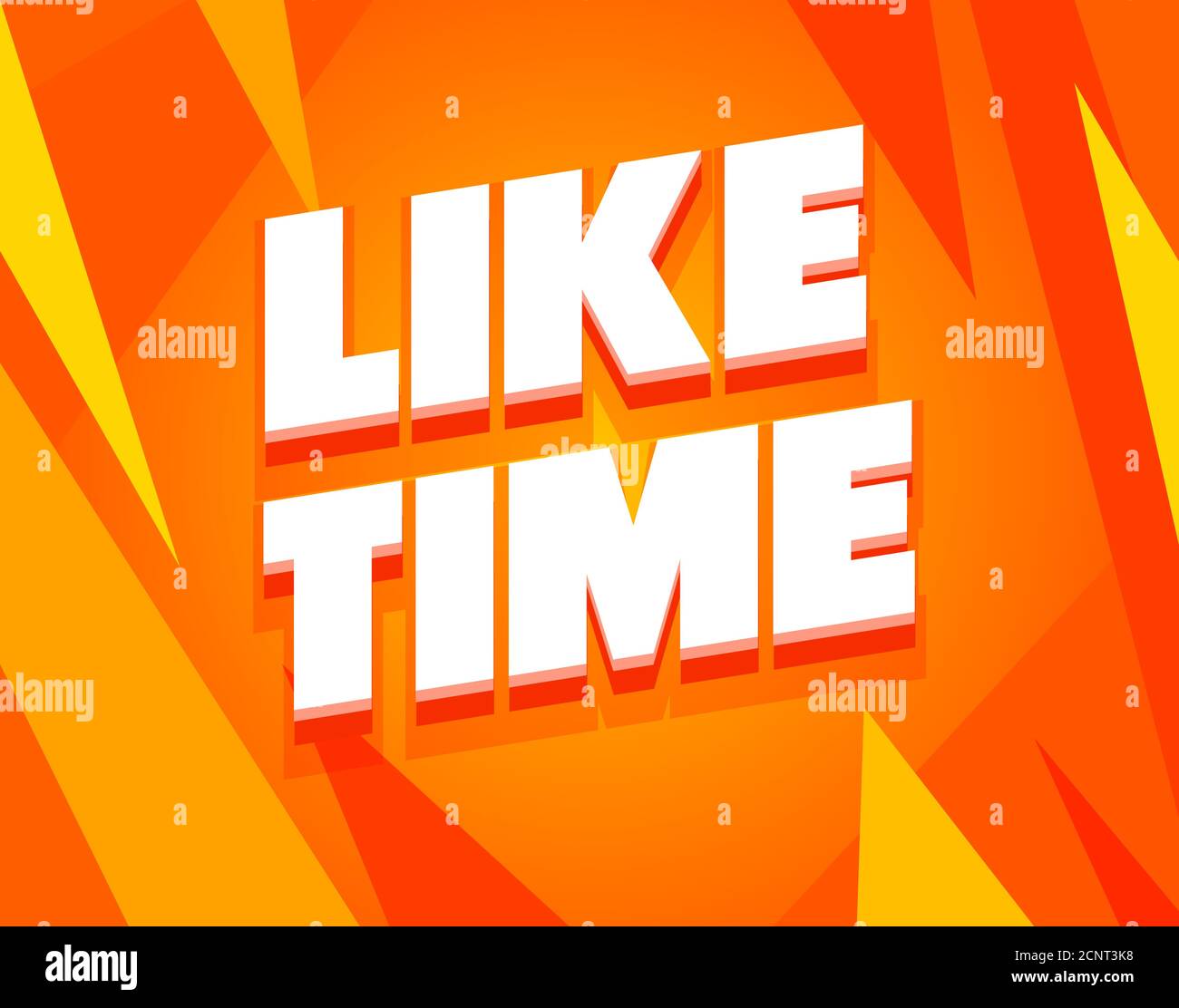 Like time social media concept Banner card design. Like follow ...