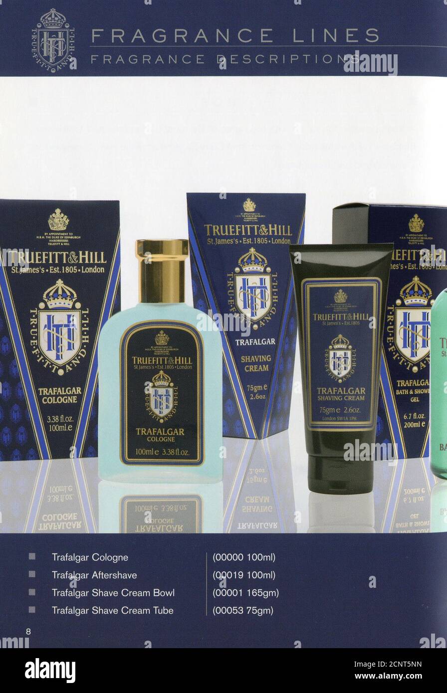 The inside of UK catalogue "Truefitt & Hill Stock Photo - Alamy