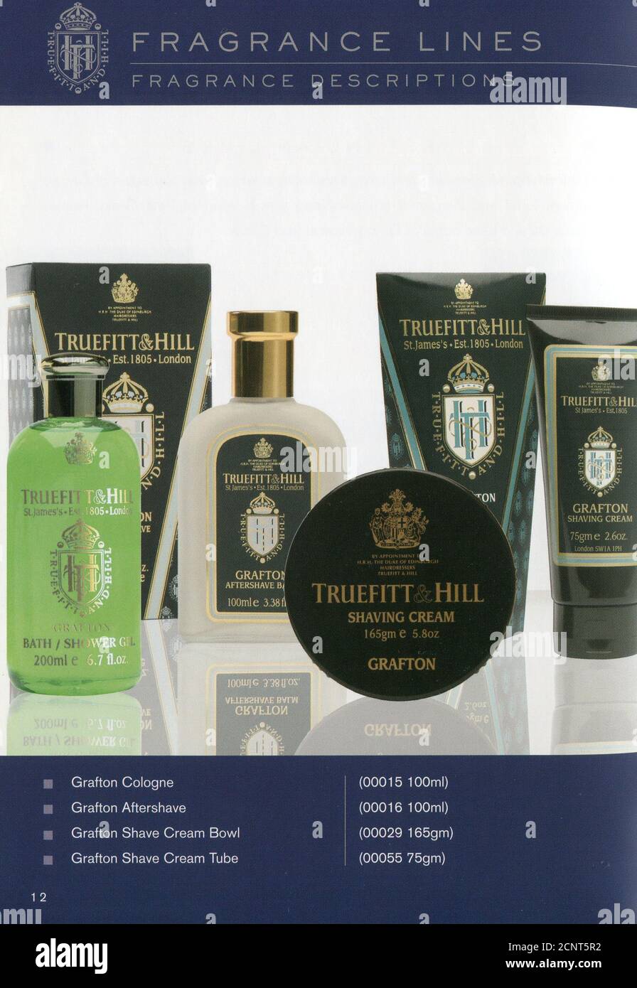 The inside of UK catalogue "Truefitt & Hill Stock Photo - Alamy