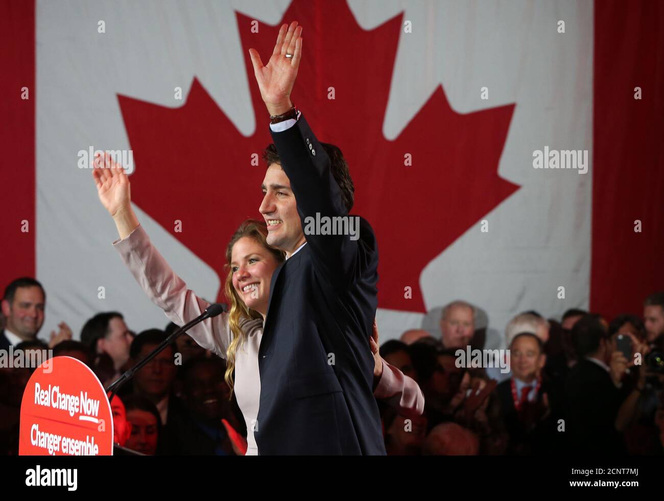 Canadian man wave flag hi-res stock photography and images - Alamy