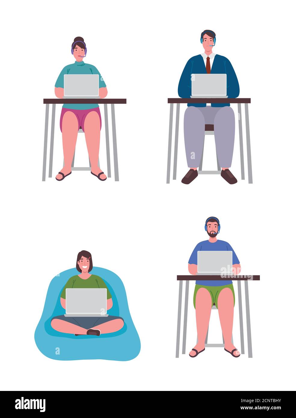 Group telework Cut Out Stock Images & Pictures - Alamy