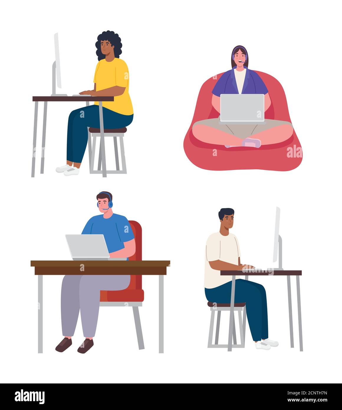 Group telework Cut Out Stock Images & Pictures - Alamy