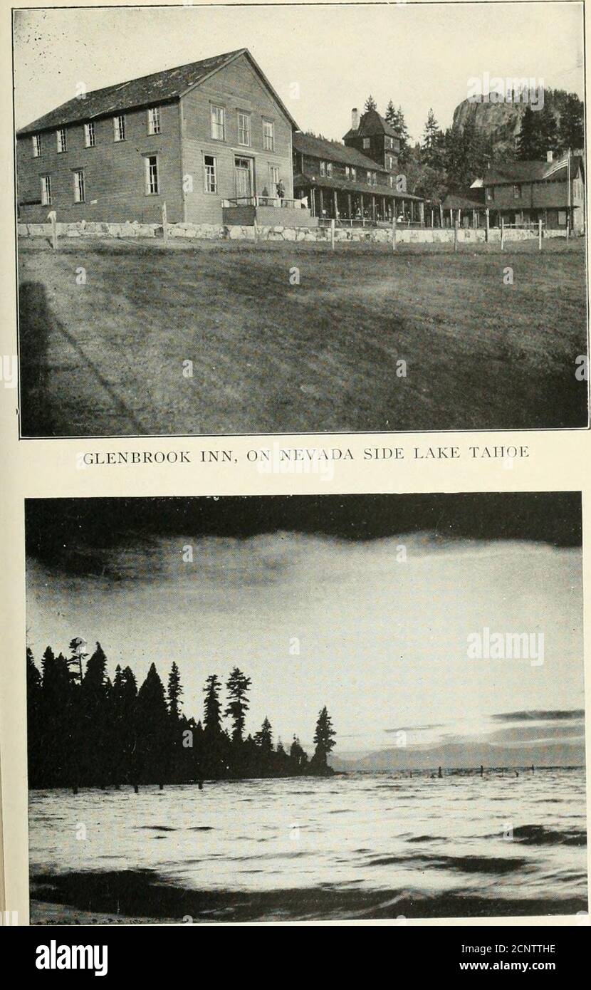 . The lake of the sky, Lake Tahoe, in the high Sierras of California ...