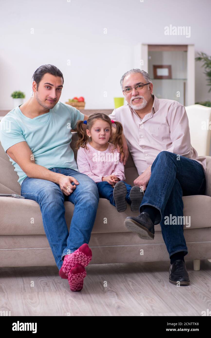 Three generations of family in the early development concept Stock ...