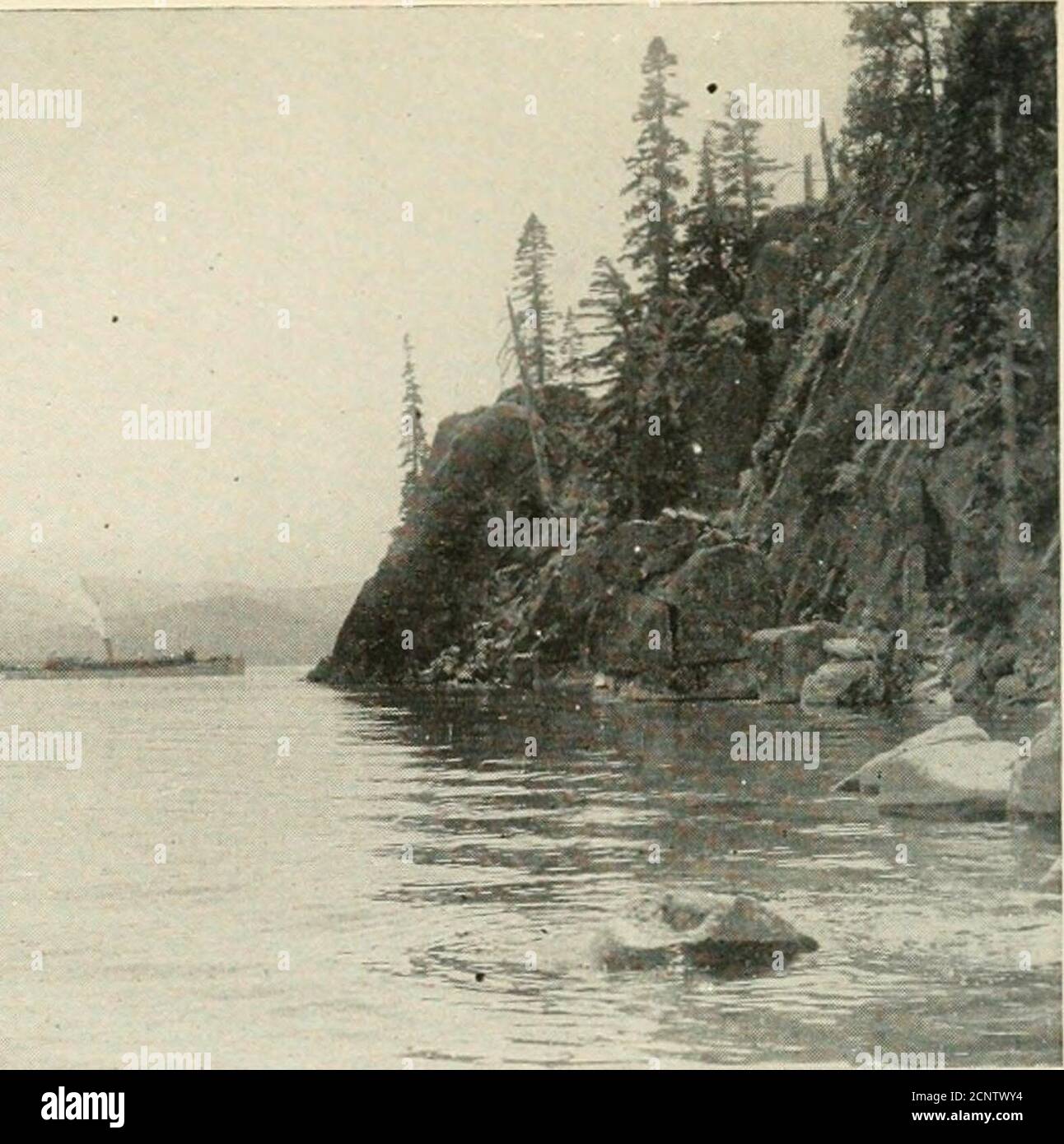 . The lake of the sky, Lake Tahoe, in the high Sierras of California ...