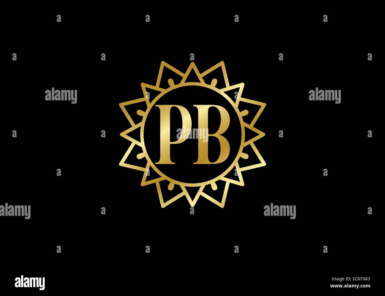 P B Initial Letter Logo design, Graphic Alphabet Symbol for Corporate ...